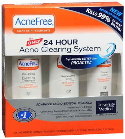 AcneFree 24 HR Acne Treatment Kit UK (3 Step Acne Clearing System ...